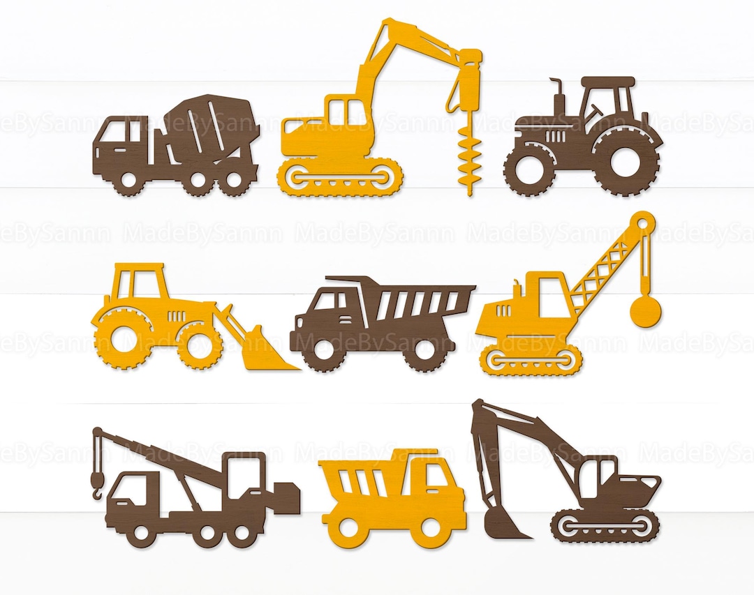 Construction Vehicles SVG Bundle, Construction Svg, Trucks Svg Files ...