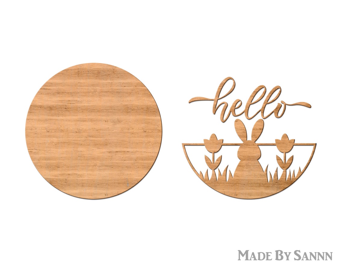 Easter Door Hanger Svg Easter Round Sign Svg Easter Bundle | Etsy