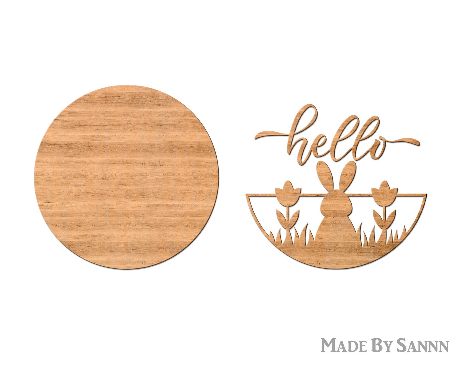 Easter Door Hanger Svg Easter Round Sign Svg Easter Bundle | Etsy