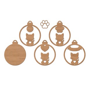 Cat Christmas Ornament SVG, Pet Christmas Ornament, Christmas Tree ...