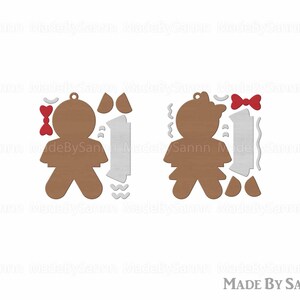Gingerbread Tags Svg, Christmas Ornaments Svg, Gingerbread Ornaments ...