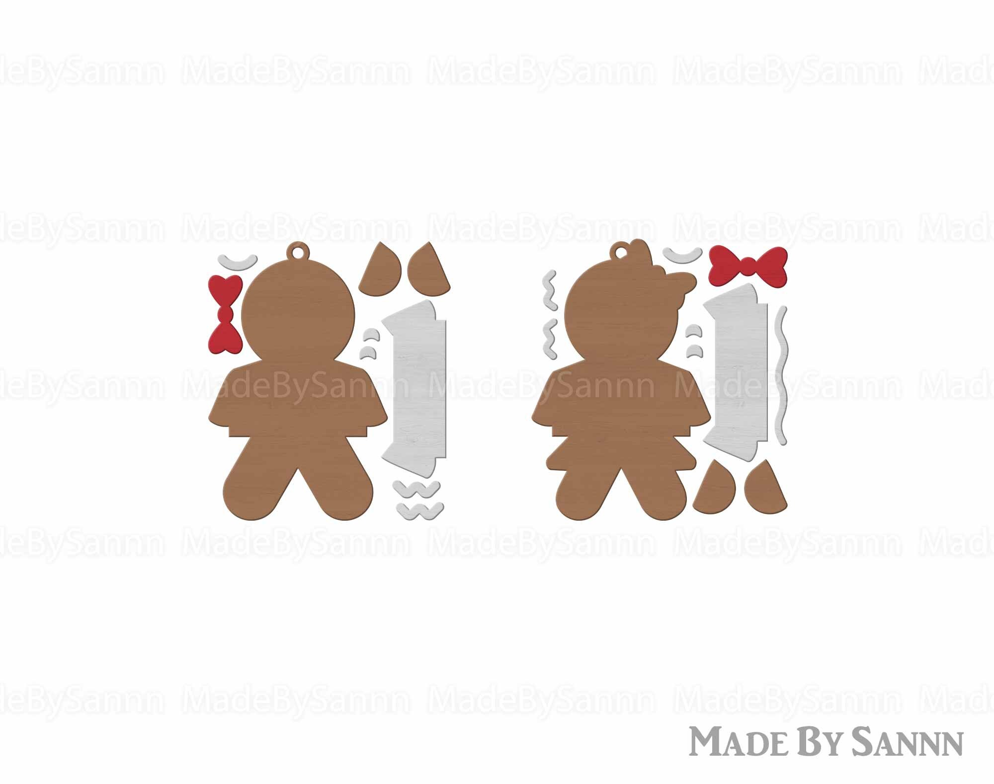 Gingerbread Tags Svg Christmas Ornaments Svg Gingerbread - Etsy