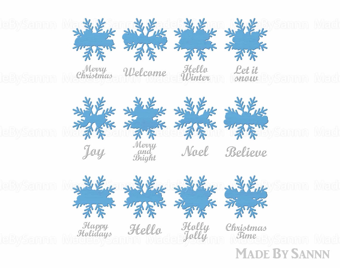 Snowflake Bundle Svg Winter Svg Christmas Decor Svg - Etsy