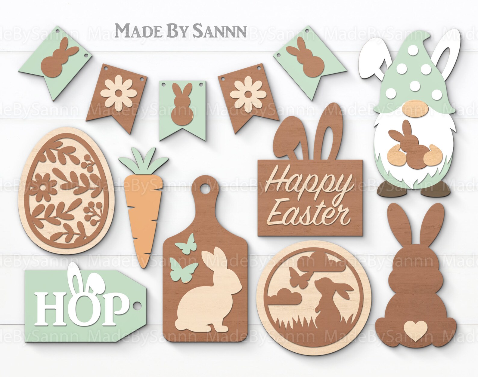 Easter Tiered Tray SVG Bundle, Easter Decor, Tier Tray Glowforge ...