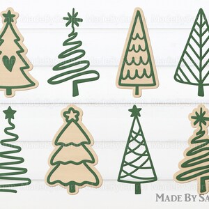 Christmas Tree Bundle Svg, Doodle Tree Svg, Christmas Decor Svg, Laser ...