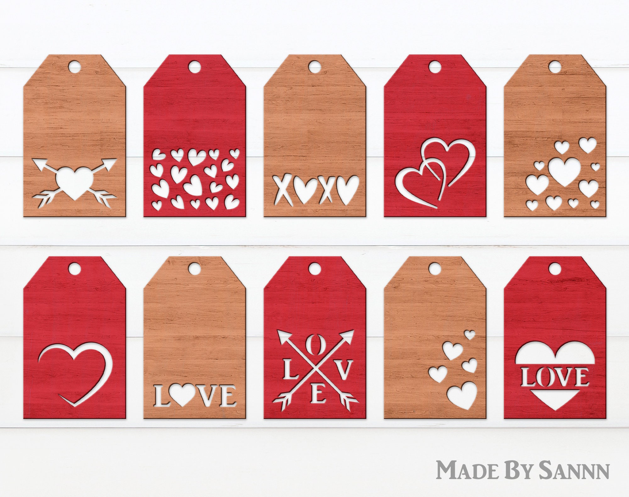 Gift Tags SVG Love Svg Valentine Tags SVG Laser Cut Svg | Etsy