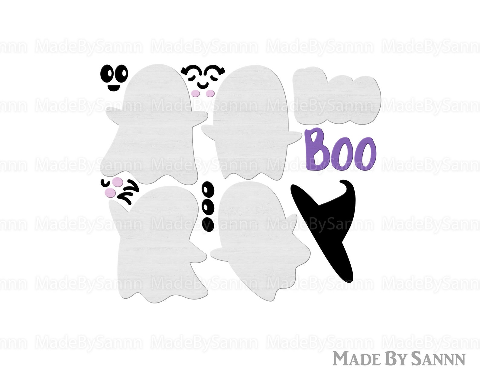 Cute Ghosts SVG Halloween Svg Ghost Svg Halloween Laser Cut - Etsy