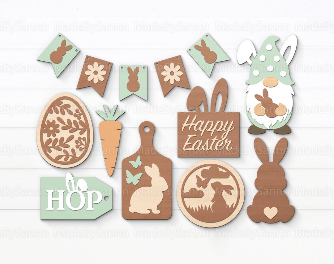 Easter Tiered Tray SVG Bundle, Easter Decor, Tier Tray Glowforge ...