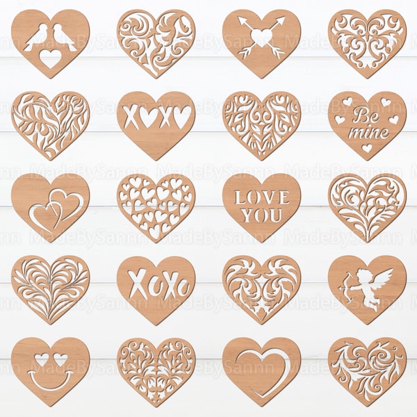 Cut Out Wooden Hearts - Etsy UK