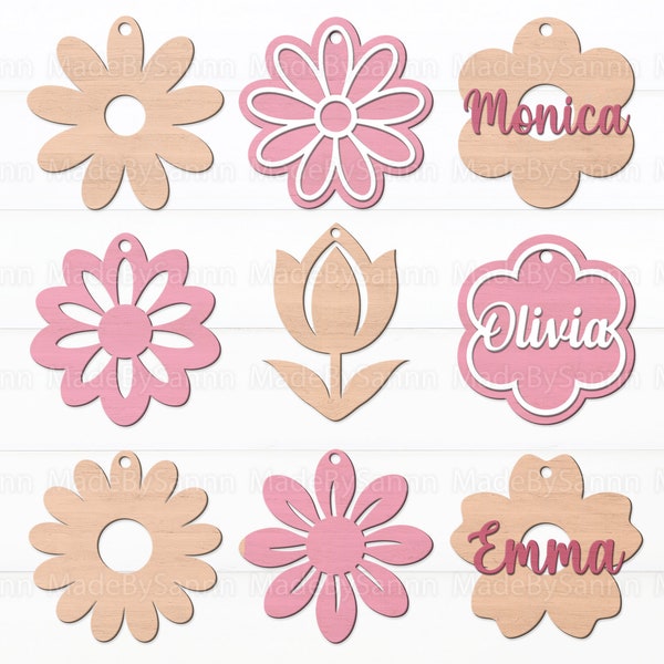 Flower Name Tags - Etsy