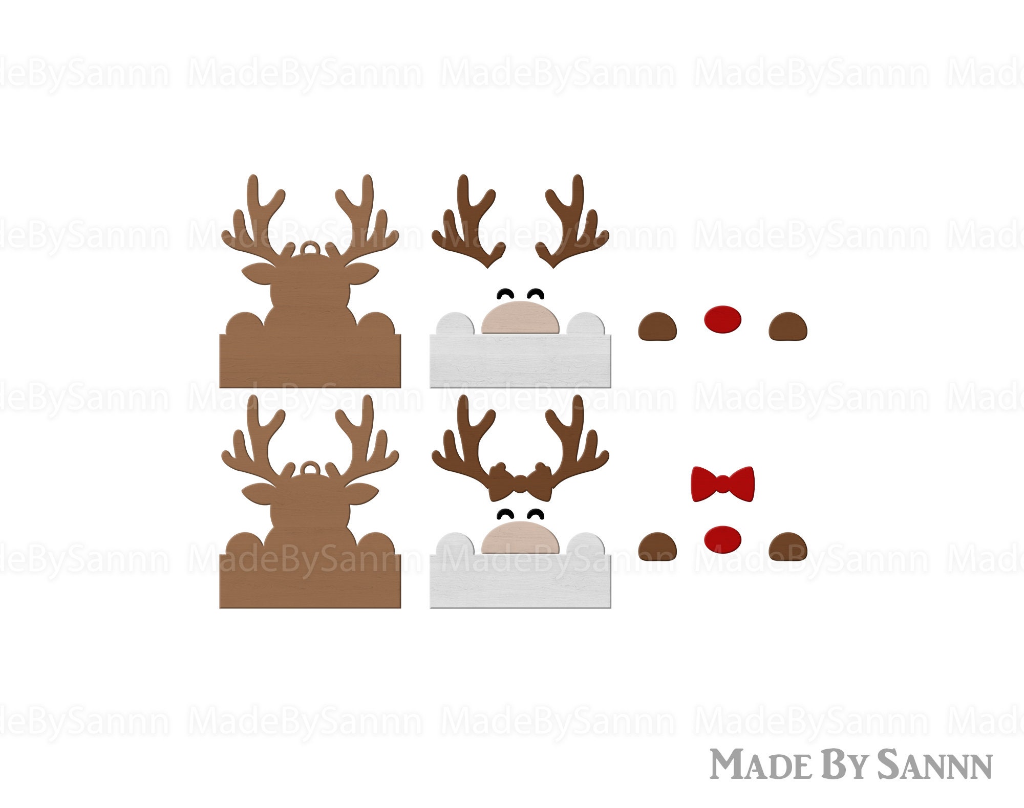 Reindeer Ornaments SVG Christmas Ornaments Svg Reindeer Tags - Etsy