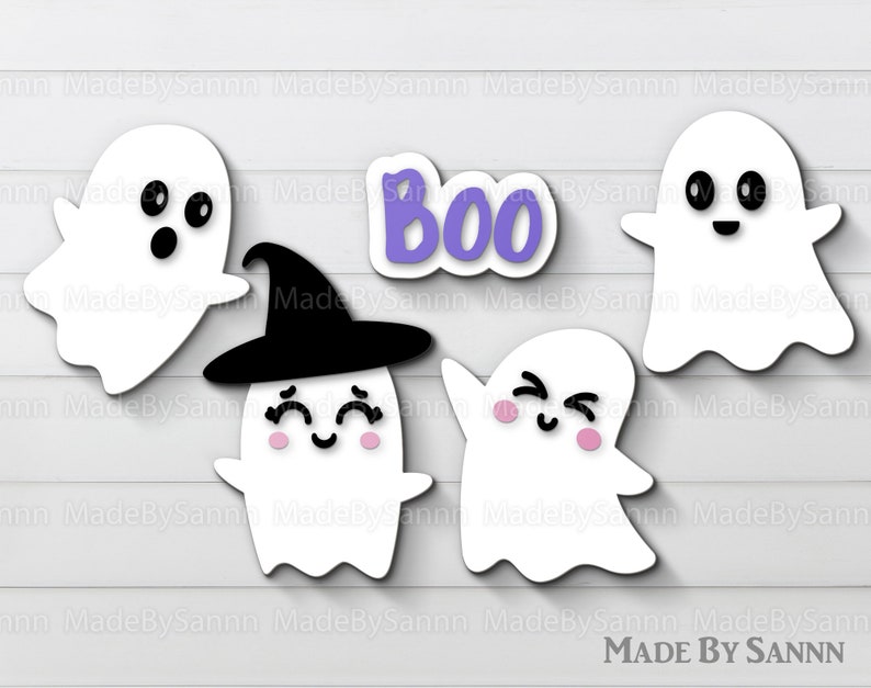 Cute Ghosts SVG Halloween Svg Ghost Svg Halloween Laser Cut - Etsy