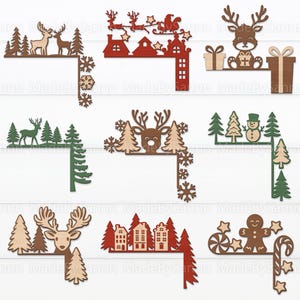 Christmas Door Corners Svg Bundle, Christmas Gnome, Gingerman Svg ...