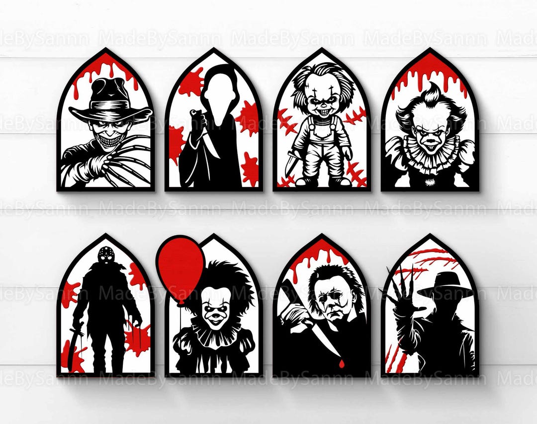 Halloween Windows SVG, Halloween Movies Door Hanger Svg, Halloween ...