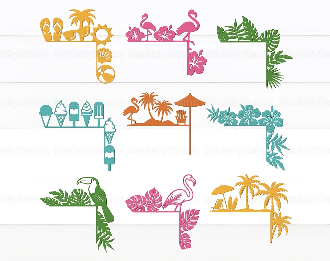 Summer Door Corner Svg Bundle, Beach Door Corner Svg, Beach Door Frame ...