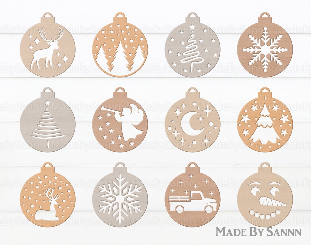 Christmas Baubles SVG Bundle, Christmas Ornaments SVG, Snowflake ...