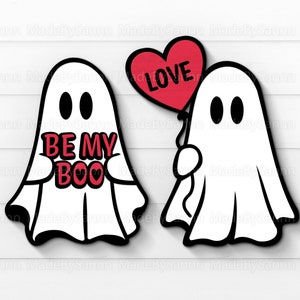 Valentines Ghosts Svg, Be My Boo Svg, Love Svg, Valentine's Day Svg ...