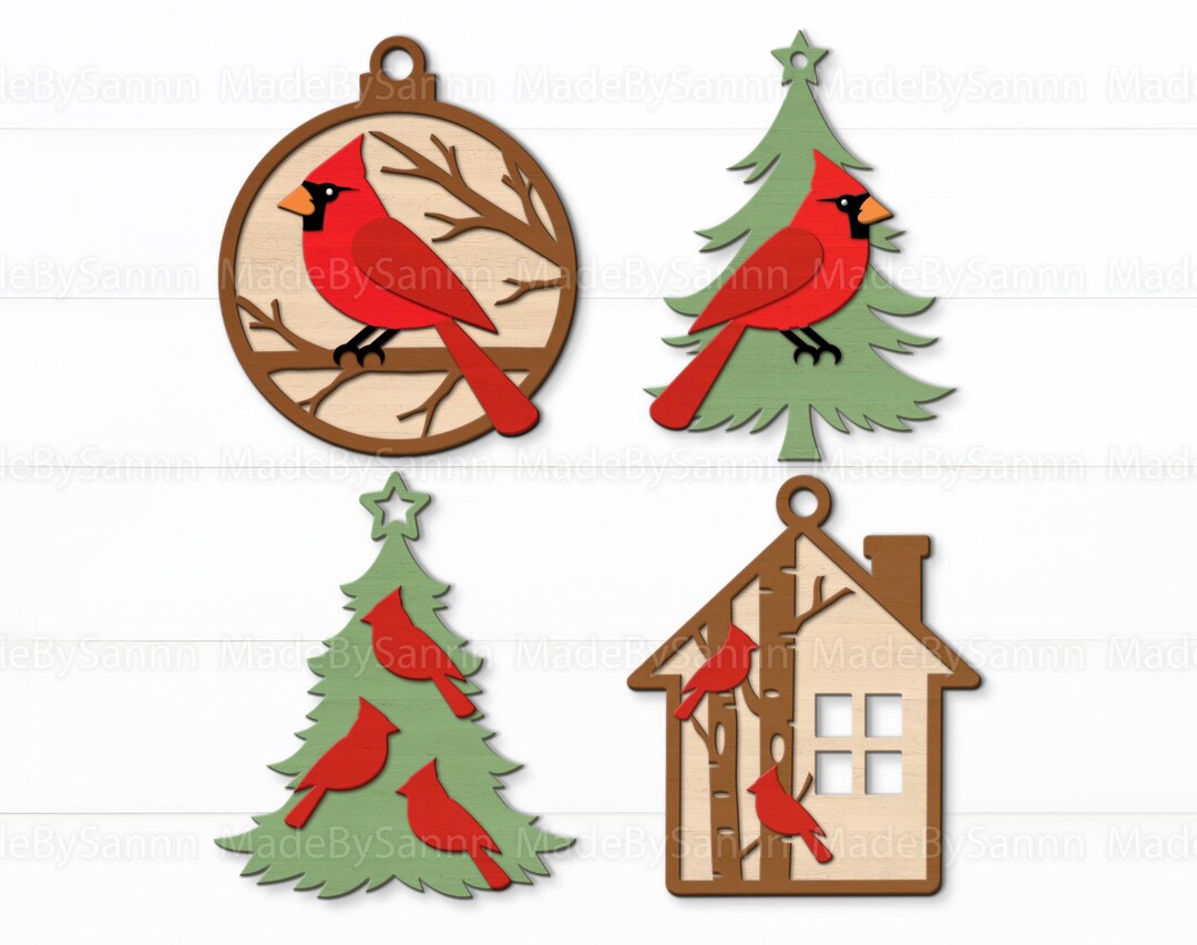 Cardinal Christmas Ornament Svg, Memorial Ornament Svg, Christmas ...
