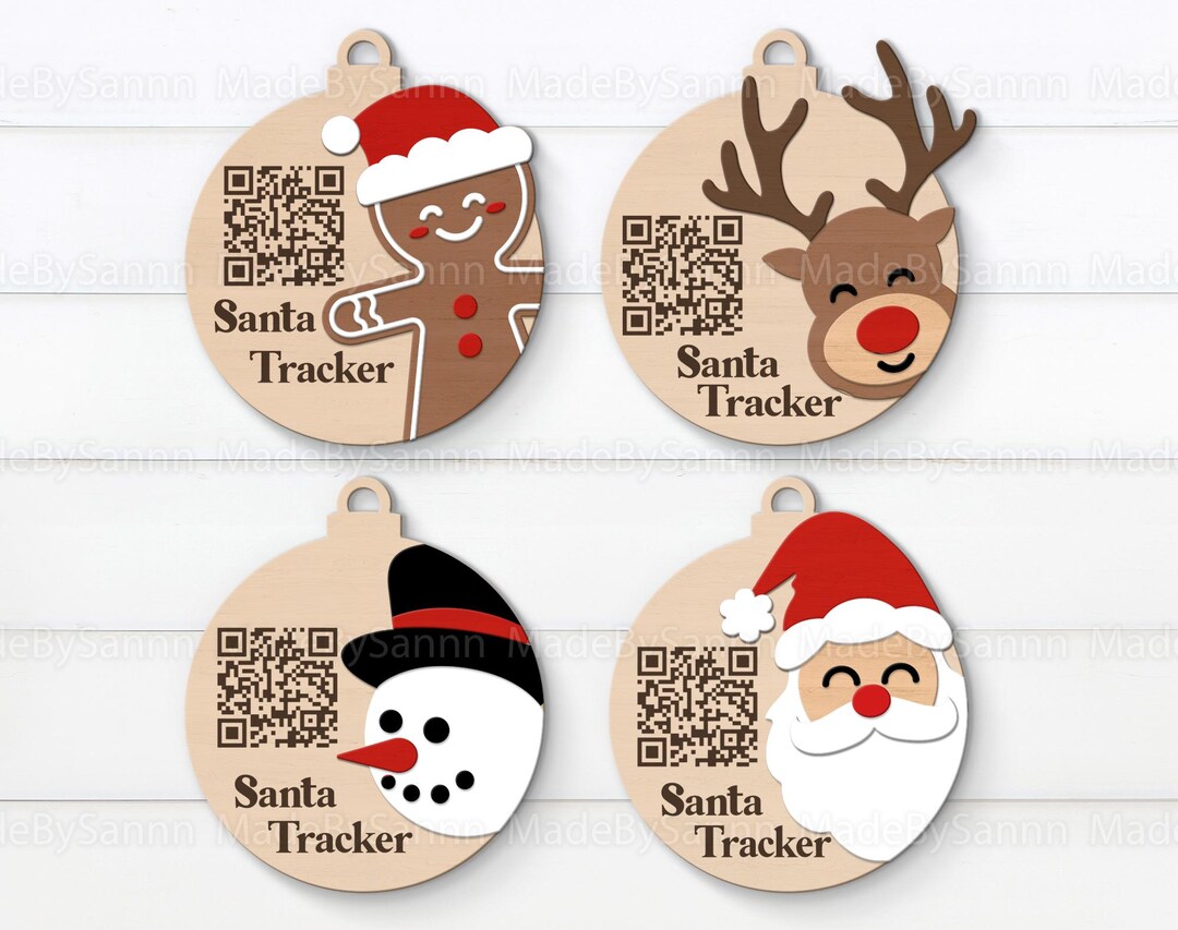 Christmas Santa Tracker Ornament Svg, Gingerbread Christmas Ornament ...