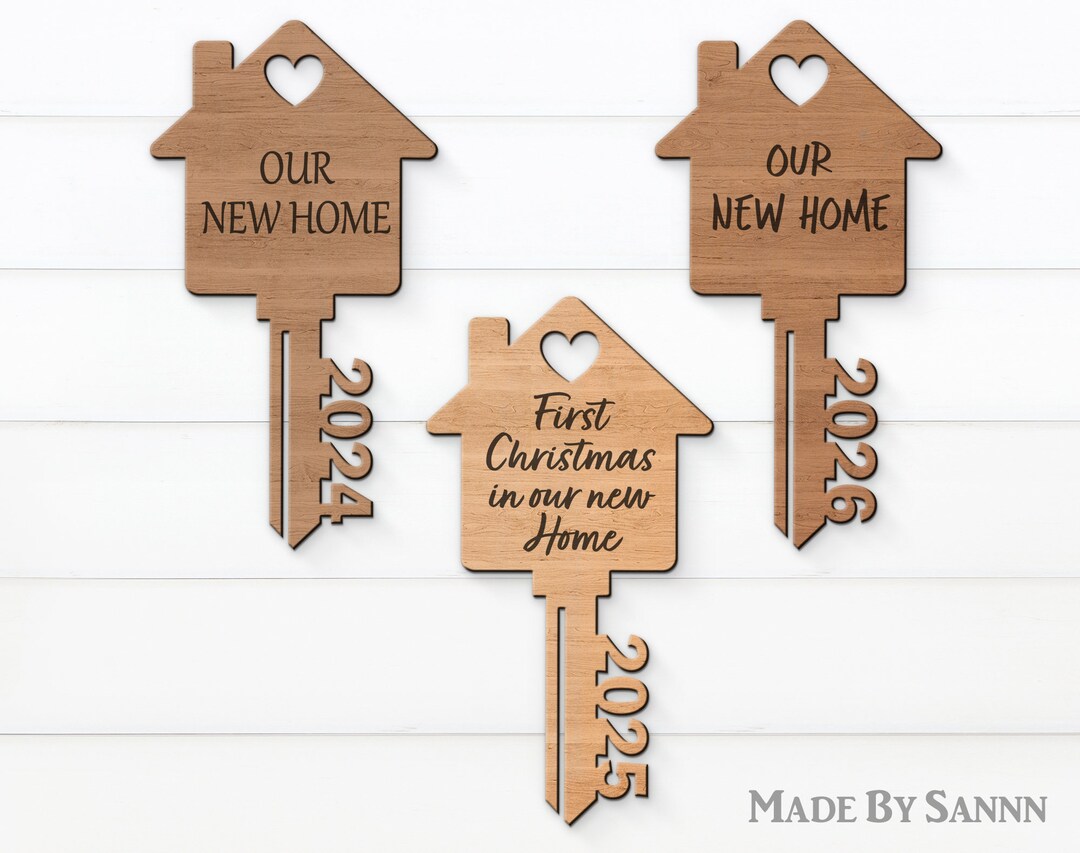 First Christmas in Our New Home SVG, Key Ornament SVG, Our First ...