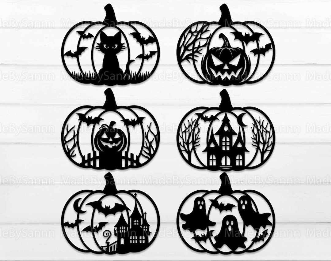 Halloween Pumpkin Bundle Svg, Pumpkins Svg, Halloween Decor Svg ...