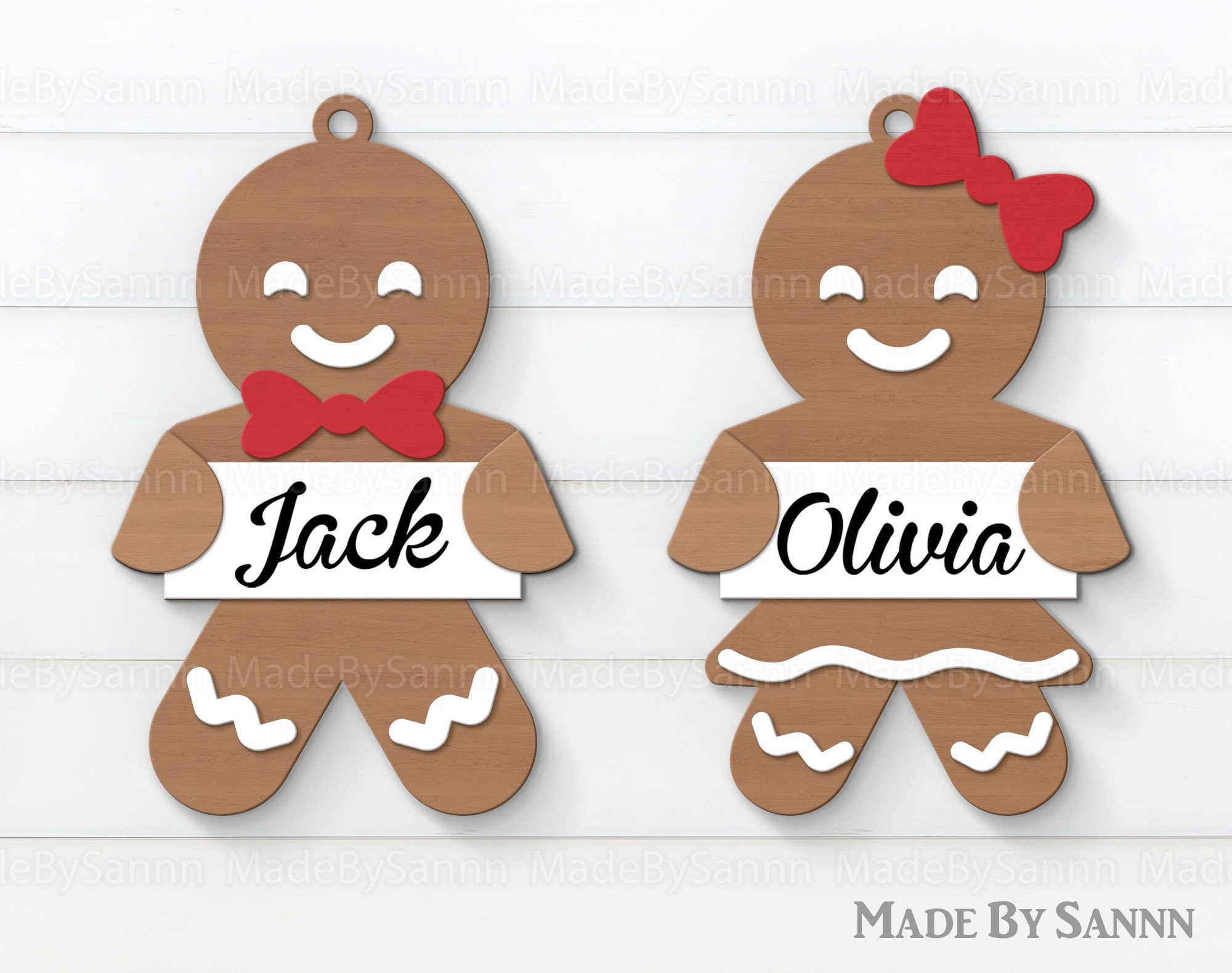 Gingerbread Tags Svg, Christmas Ornaments Svg, Gingerbread Ornaments ...
