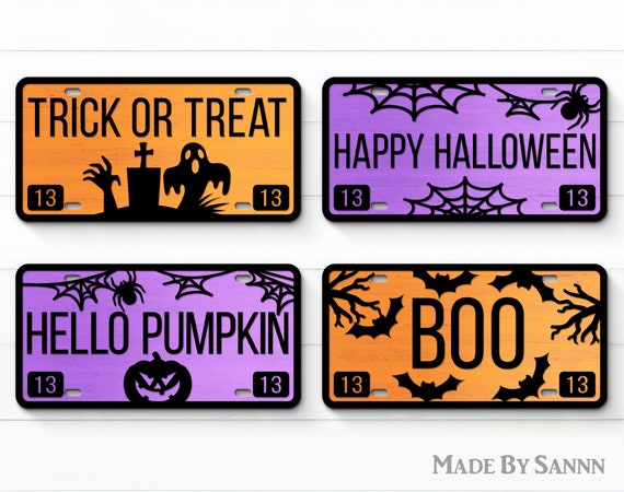 Happy Halloween Svg Halloween License Plates Svg License - Etsy