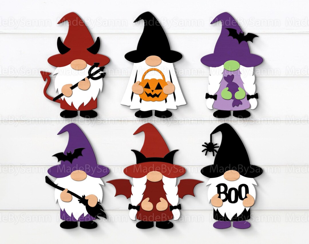 Halloween Gnomes Svg Bundle, Devil Gnome Svg, Zombie Gnome Svg ...