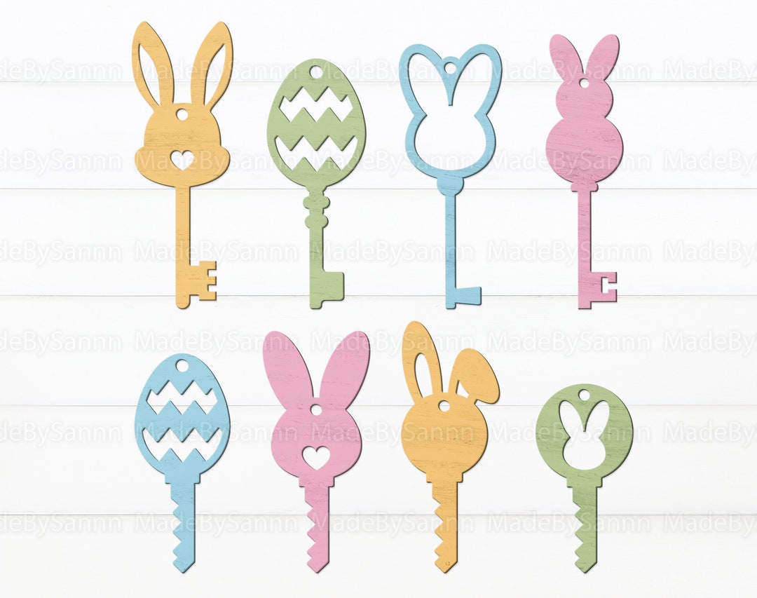 Easter Bunny Magic Key Svg, Easter Ornaments Svg, Rabbit Key Svg ...