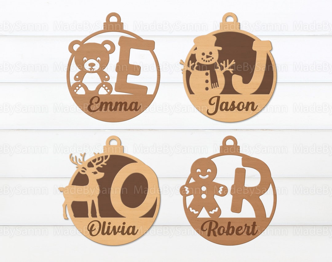 Christmas Ornaments Svg, Alphabet Christmas Sign, Christmas Baubles for ...