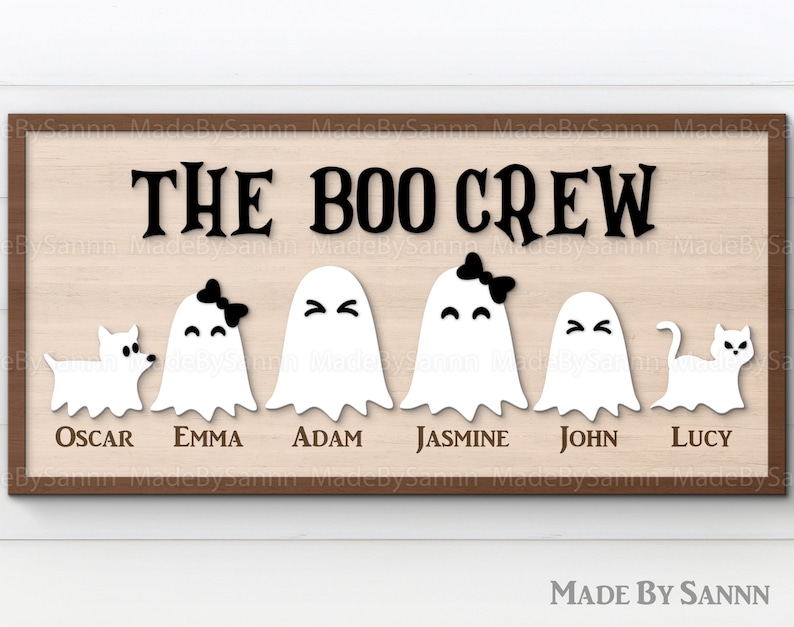 Halloween Ghost Family Sign SVG Cute Ghosts Svg Halloween - Etsy