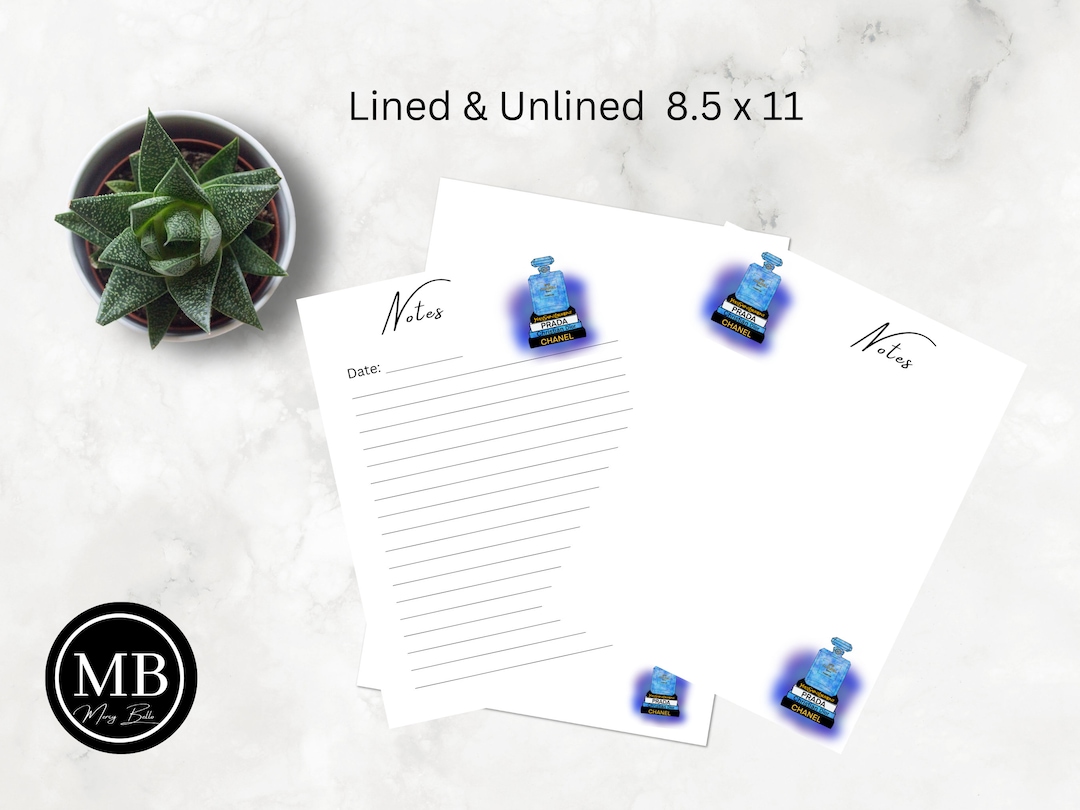 Name Brand Printable Stationery Paper | Goodnotes Notepad Template ...