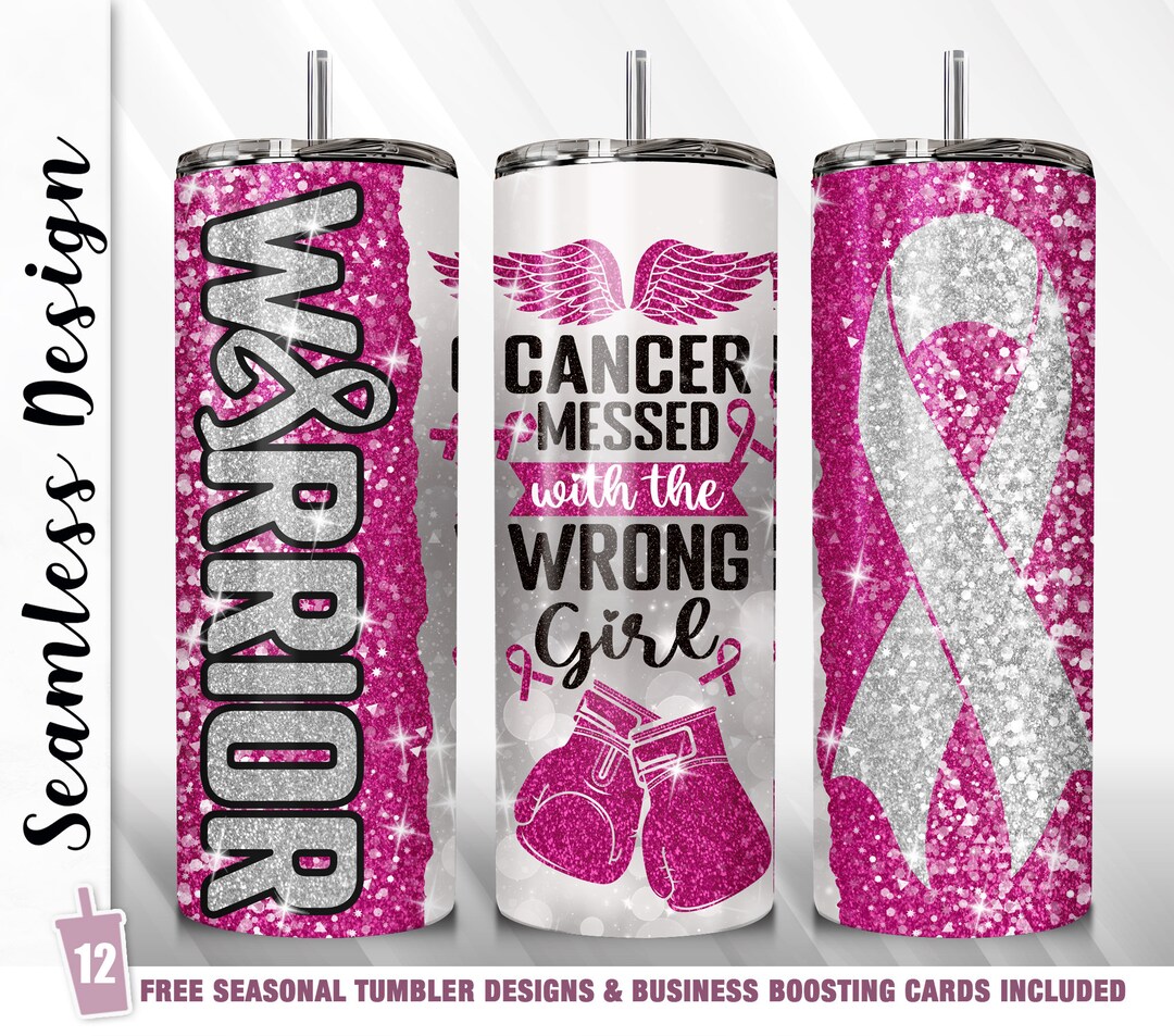 Cancer Warrior PNG Cancer Fighter Tumbler Wrap 20oz Skinny Tumbler ...