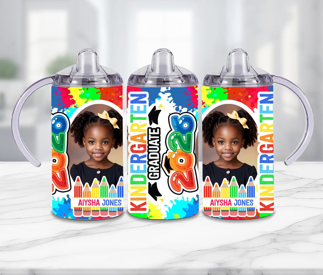 Kindergarten Graduation Class 2026 Photo Tumbler Wrap PNG 12 Oz Sippy ...