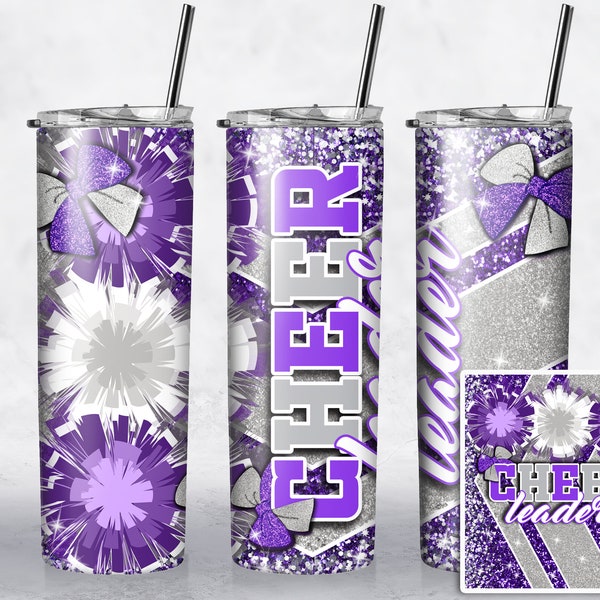 Purple Cheer Tumbler Wrap - Etsy