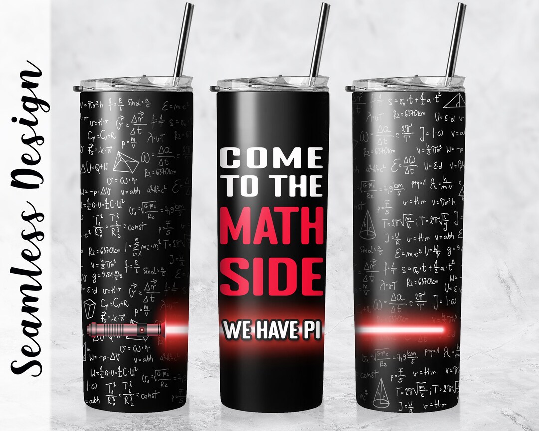 Math Tumbler Wrap 20oz Skinny Tumbler Sublimation Design Template ...