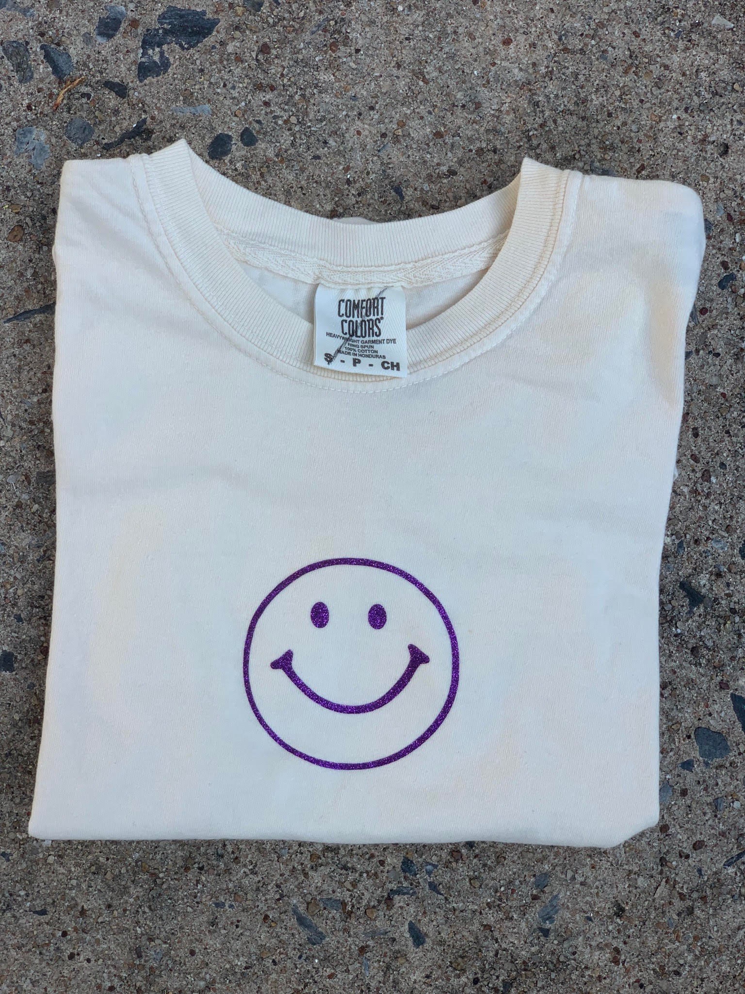 Smiley Face Tee | | de tee-shirt de couleur confort | unisexe Taille ...
