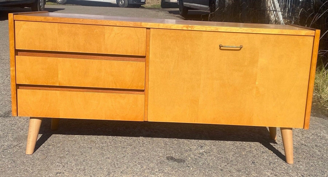 MIDCENTURY Sideboard Chest of Drawers GDR Retro Vintage 60s 50s Cabinet ...
