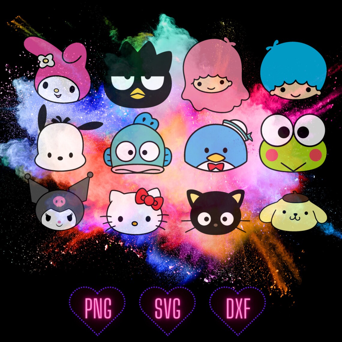Kawaii Kitty Svg Faces Kitty Svg Bundle Cat Svg Kitty Svg Kawaii Kitty Clipart Kawaii Kitty