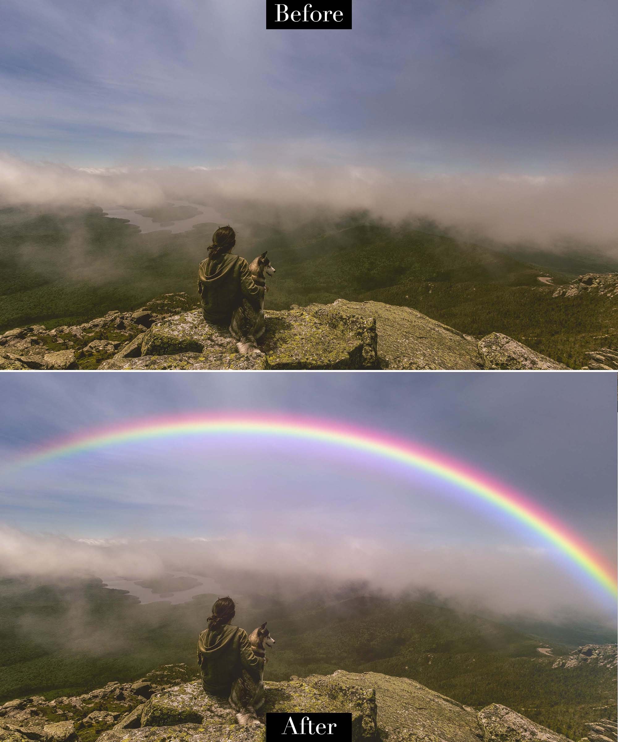 30 Rainbow Overlays, Hires Photoshop Overlays, Photo Effects for ...