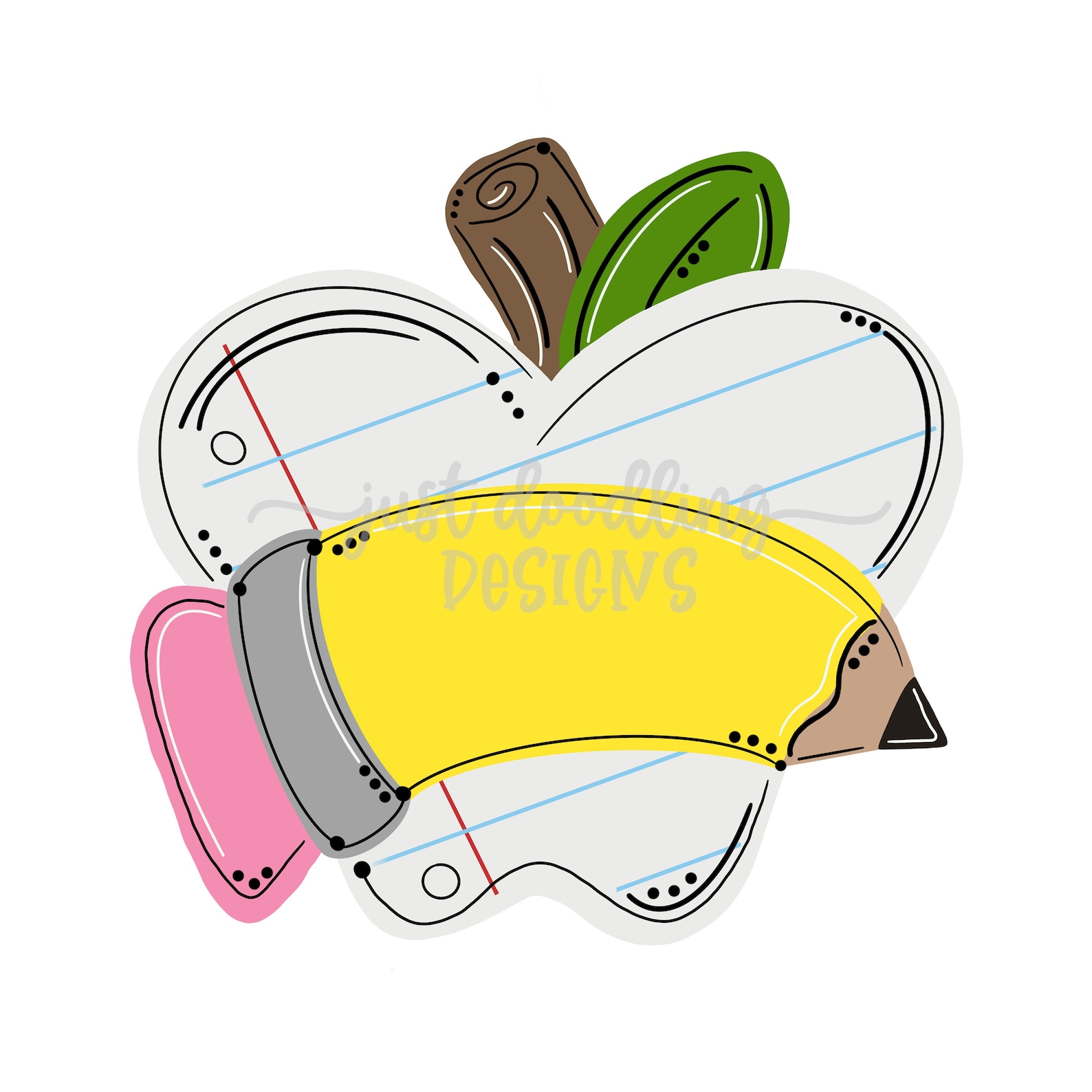 Apple Pencil Clipart, Apple Pencil Clip Art, Digital Download, Pencil ...