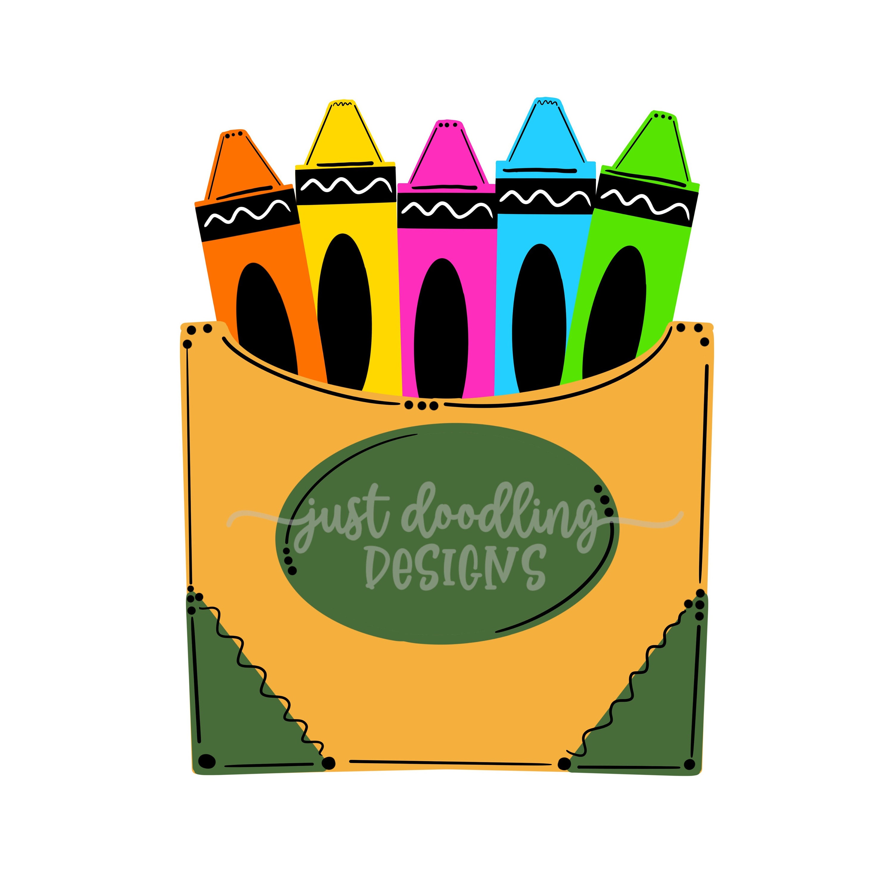 Crayon Clipart, Girl Crayon Clip Art, Digital Download, Bright Colors ...