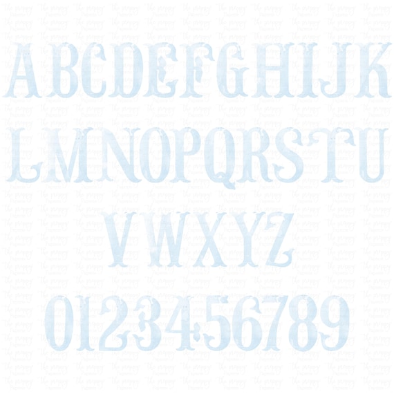 Watercolor Fishtail Monogram Instant Download Light Blue - Etsy