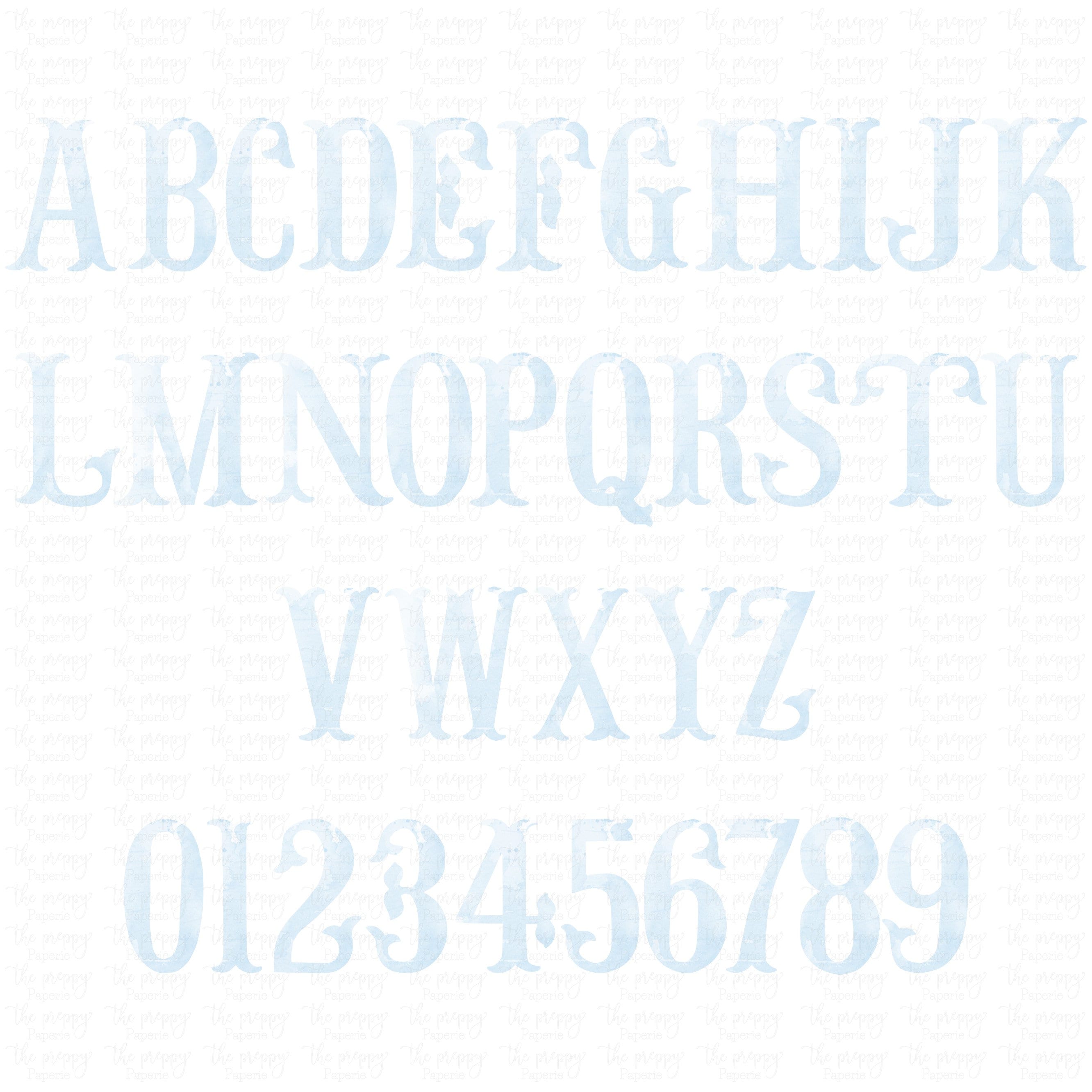 Watercolor Fishtail Monogram Instant Download - Light Blue Fishtail ...