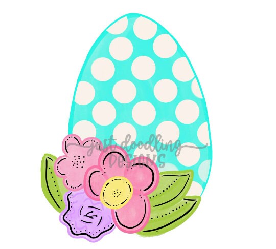 Watercolor Floral Egg Clipart - Easter Png Digital Design - Easter Egg ...