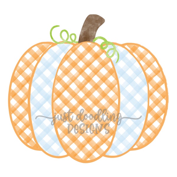 Orange and Blue Pumpkin Clipart - Etsy