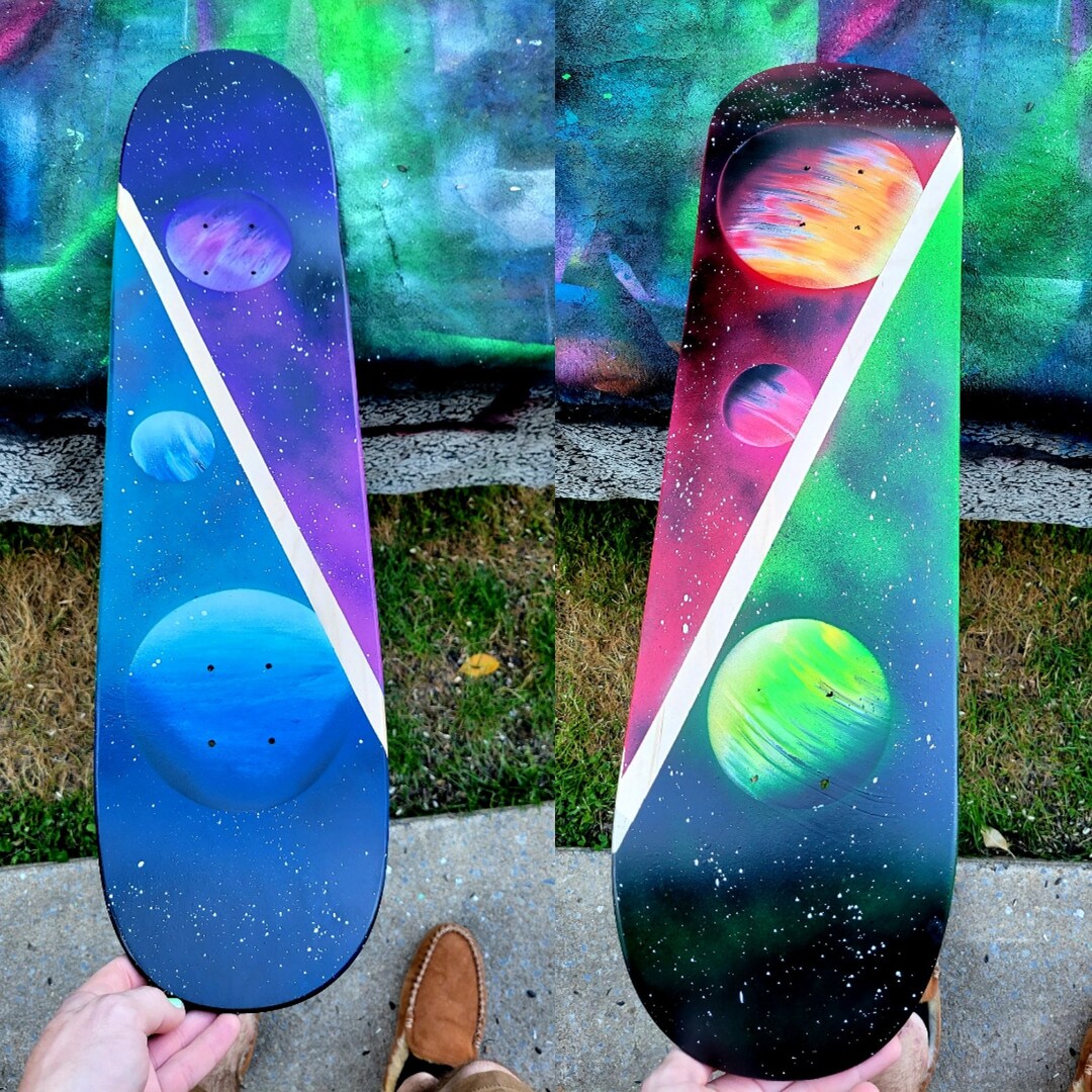 Split Universe Original Spraypaint Art on Skateboard Deck - Etsy