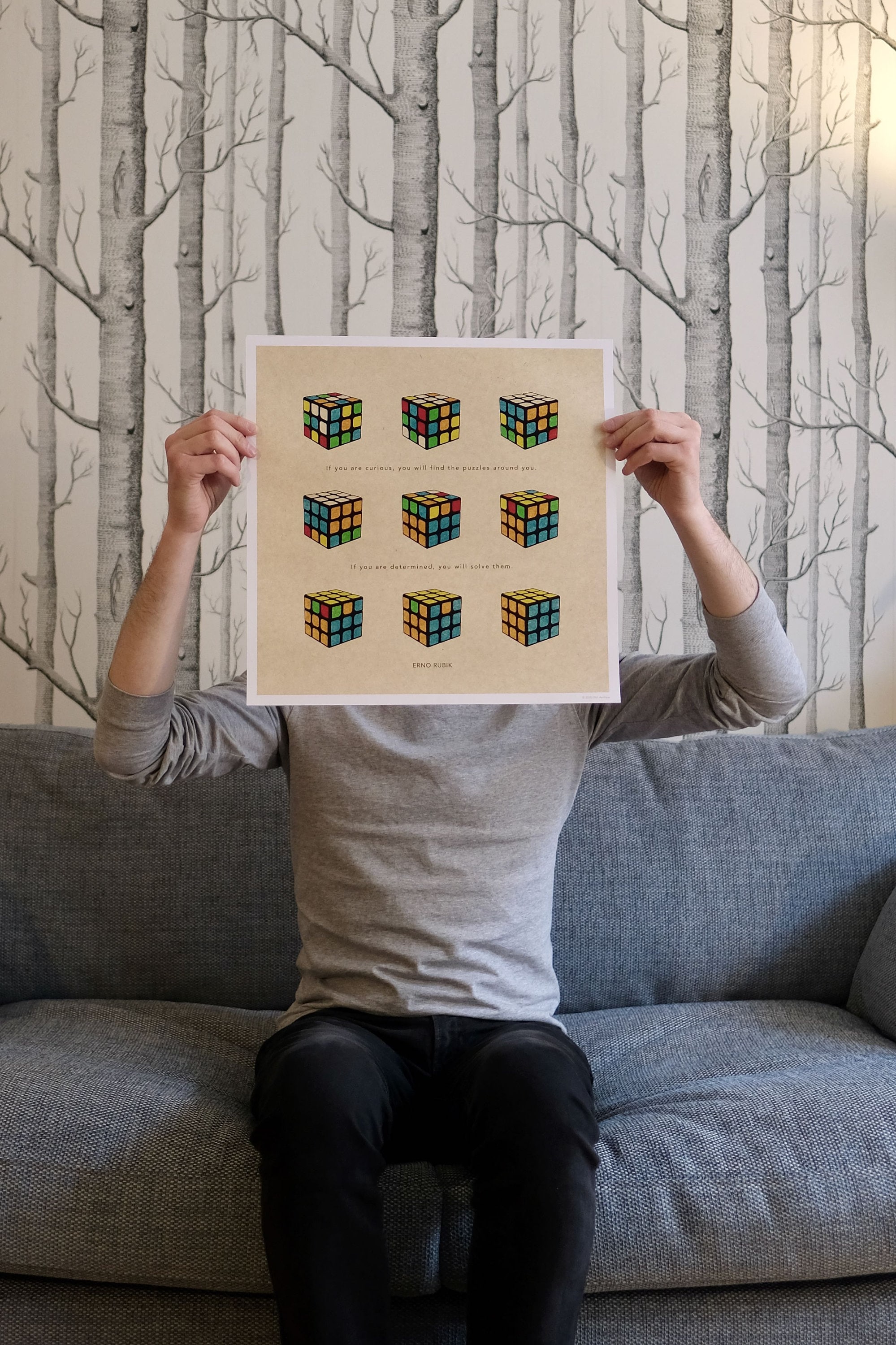 Rubik's Cube Print - Etsy
