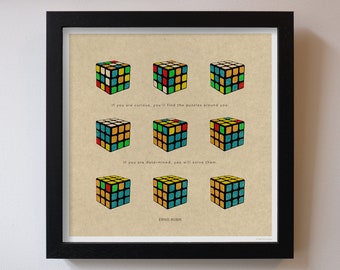Rubik's Cube Original Museum Poster - Etsy