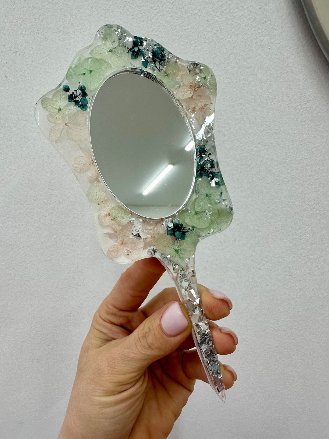 Unique Epoxy Mirror, One of Kind Hand Mirror, Handheld Mirror ...